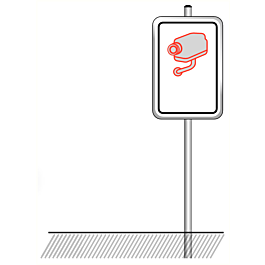 Prodas Alarmsystemen | verkeersbord met pictogram van camerabewaking ...